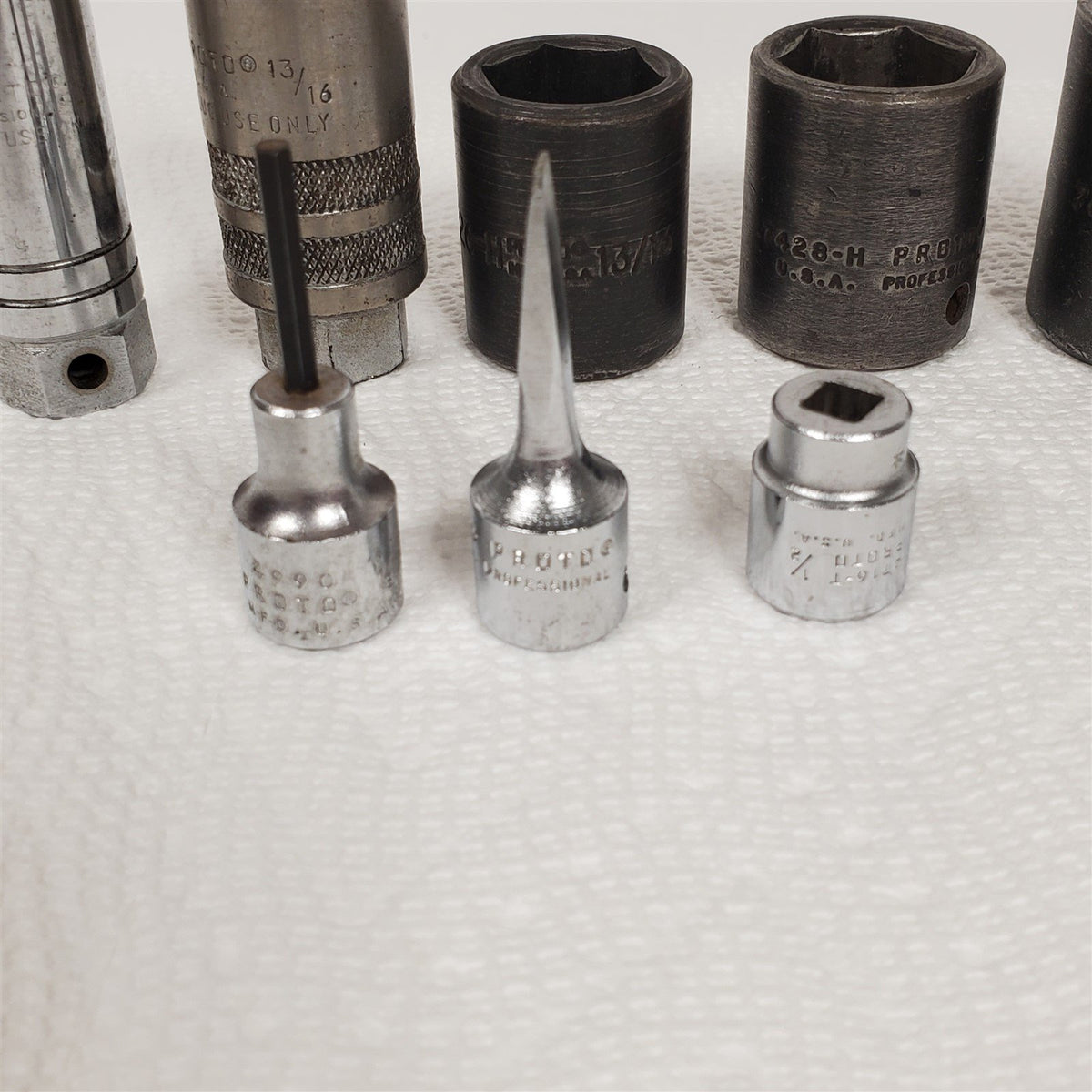 8 PROTO Sockets Impact, Spark Plug, Flat Head Bit, Hex Socket & Shallo ...