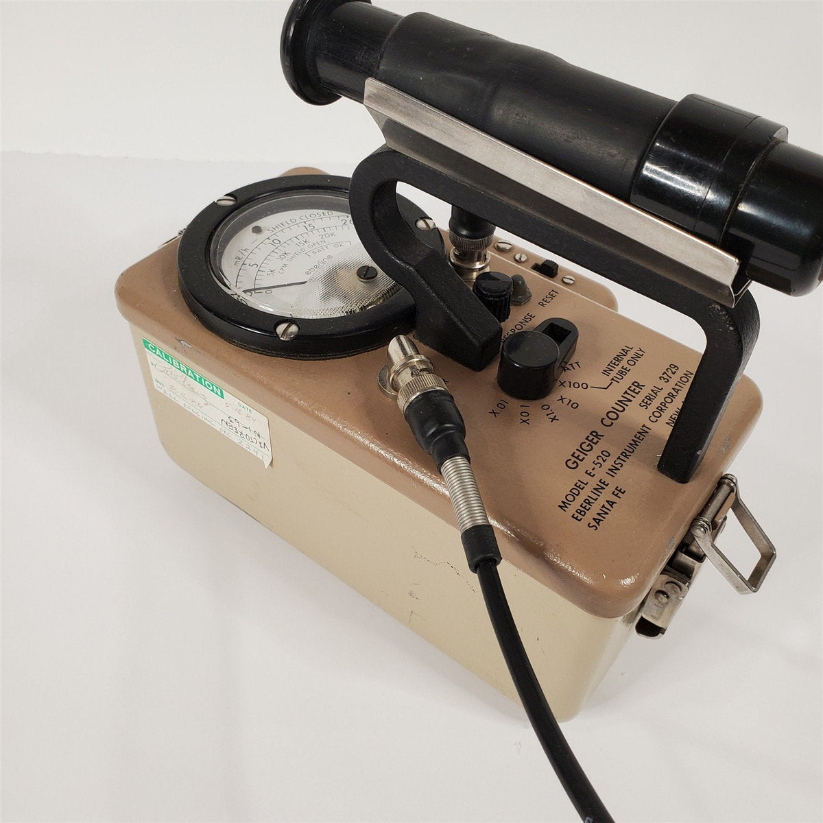 Eberline E-520 Geiger Counter w/ SK-1 Speaker & HP-270 Probe - Tested ...